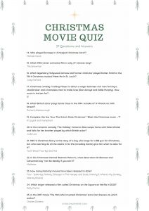 Christmas Movie Quiz | 37 Questions and Answers About Christmas Films