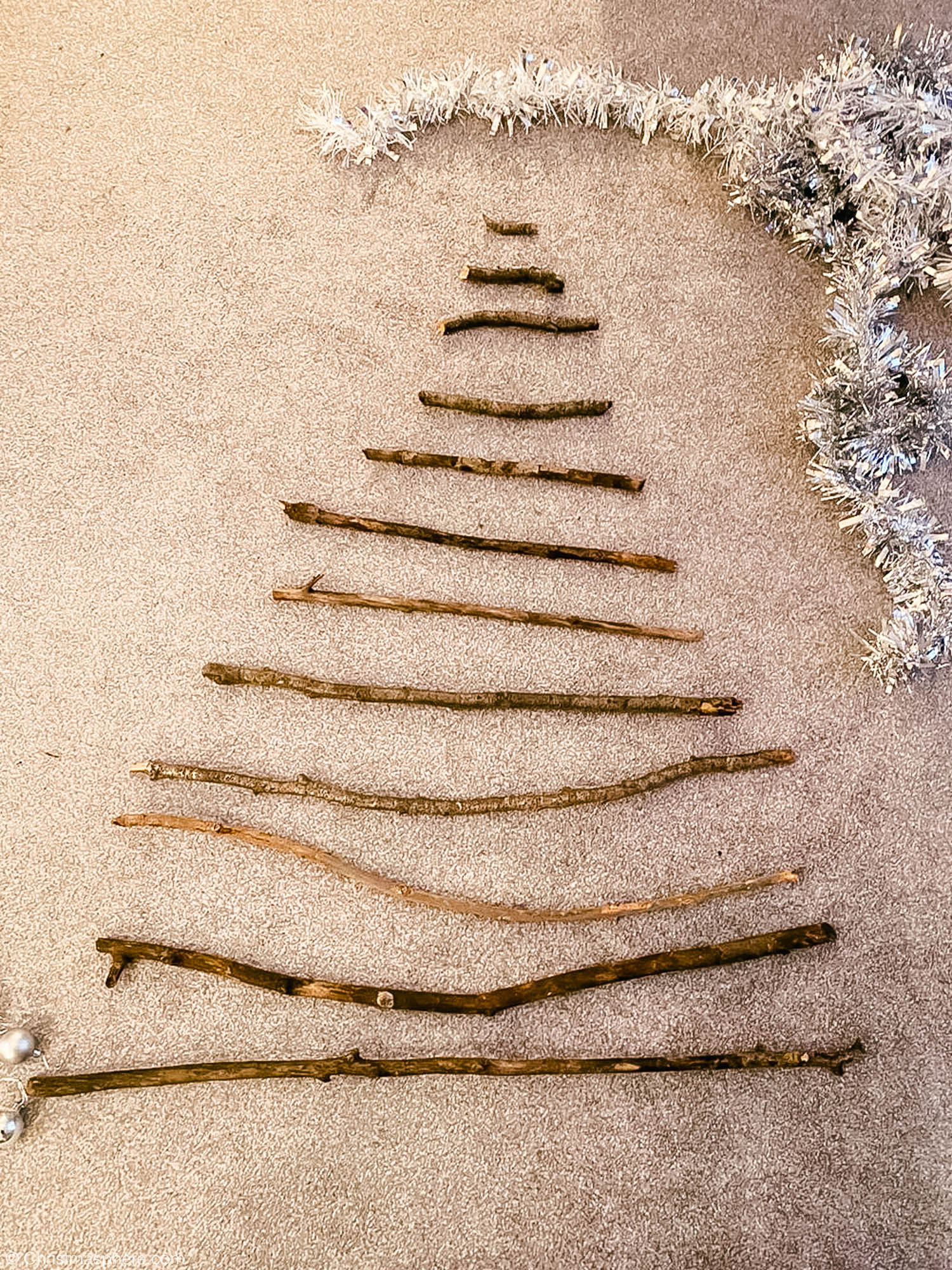 How To Make A Hanging Christmas Tree For The Wall | Foraged 2D Tree