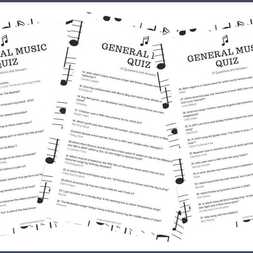 Christmas Carol Lyrics Quiz - 20 Festive Carols To Name (2021)