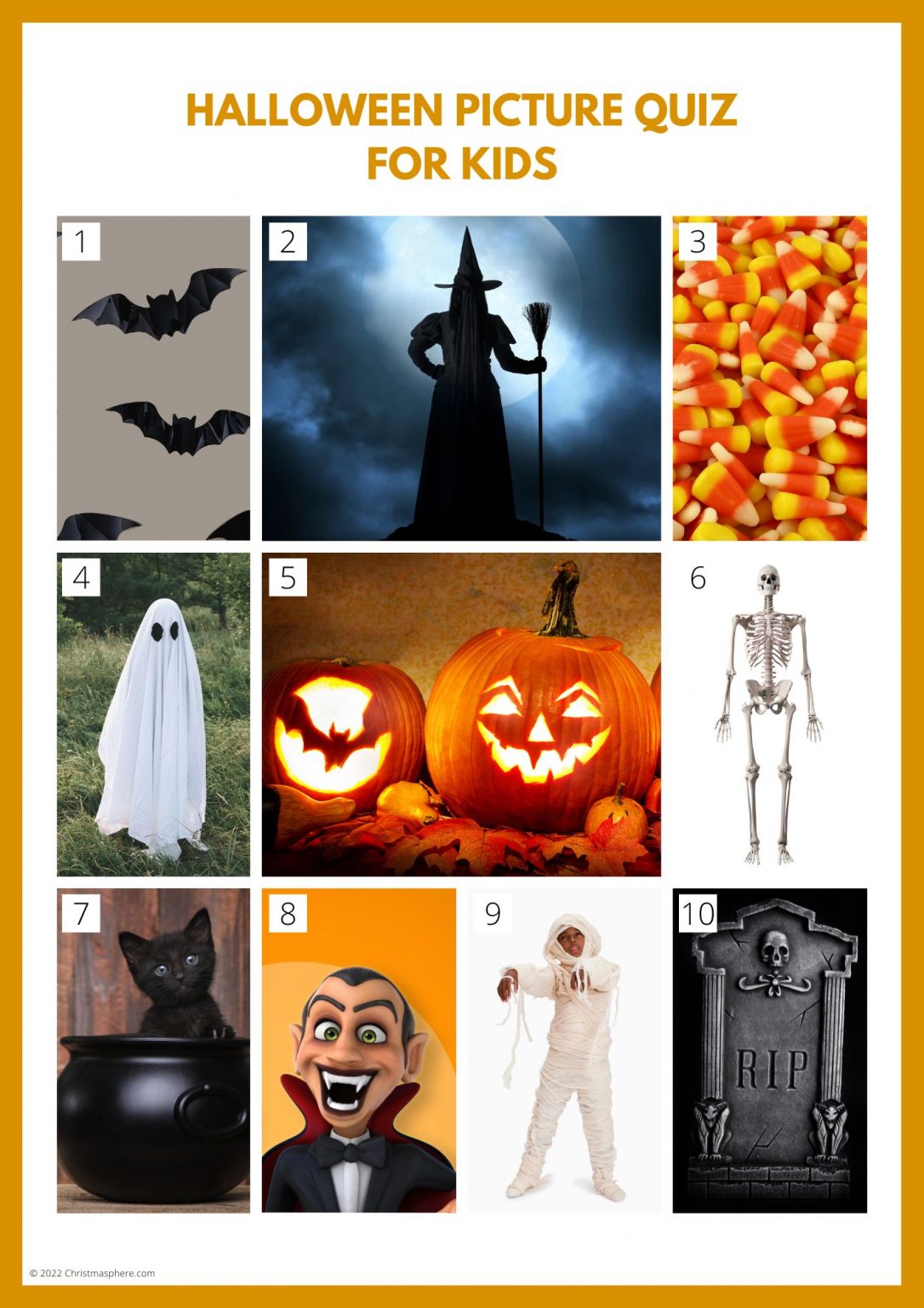Halloween Image Quiz - SIX Rounds with FREE printable PDFs - Money In Mind