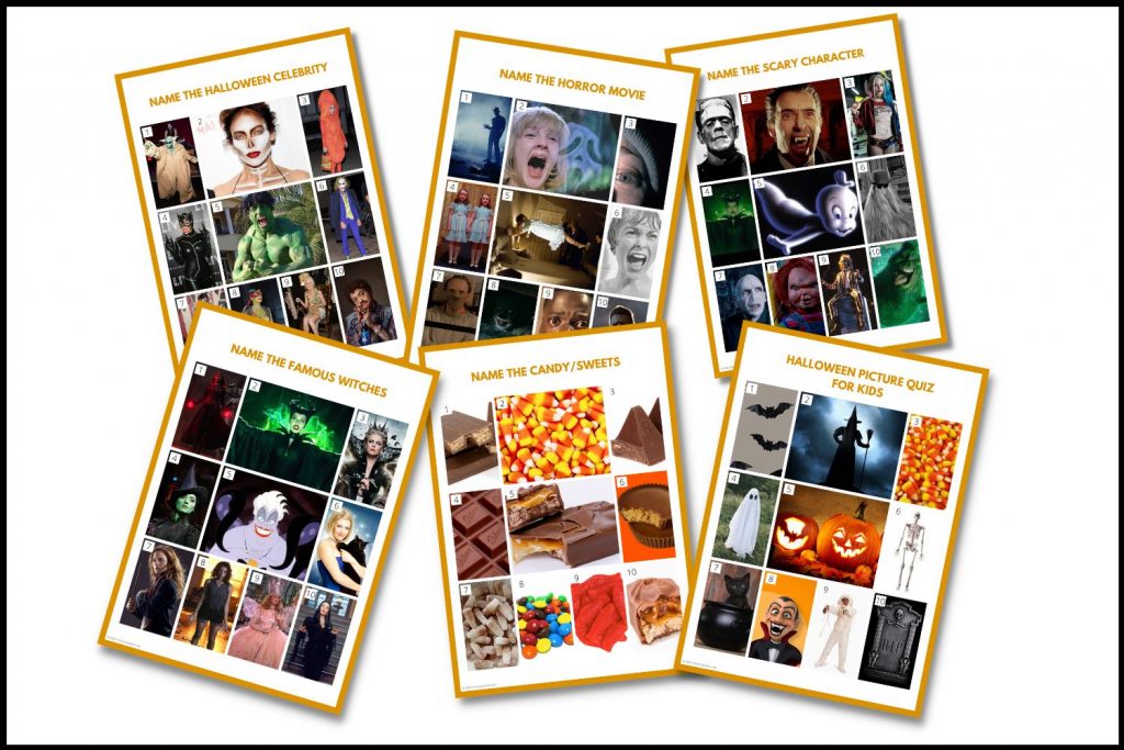 Halloween Image Quiz - SIX Rounds with FREE printable PDFs - Money In Mind